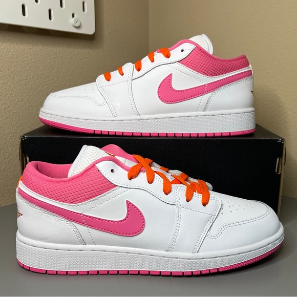 Nike | Shoes | Nike Air Jordan Low Gs Pink Orange Sneakers | Poshmark
